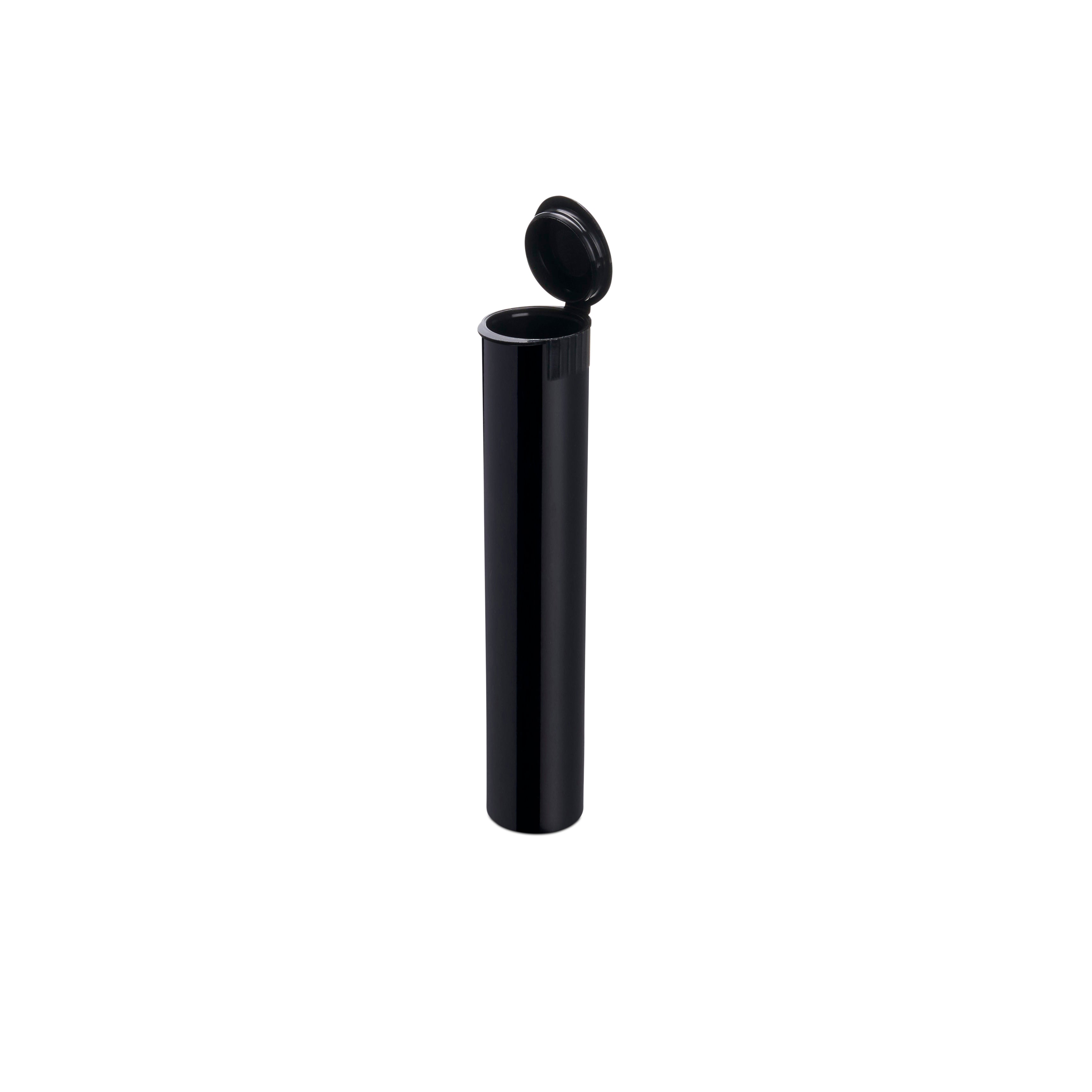 90mm Child Resistant Black Opaque Pop Top Plastic Pre-Roll Tubes ...